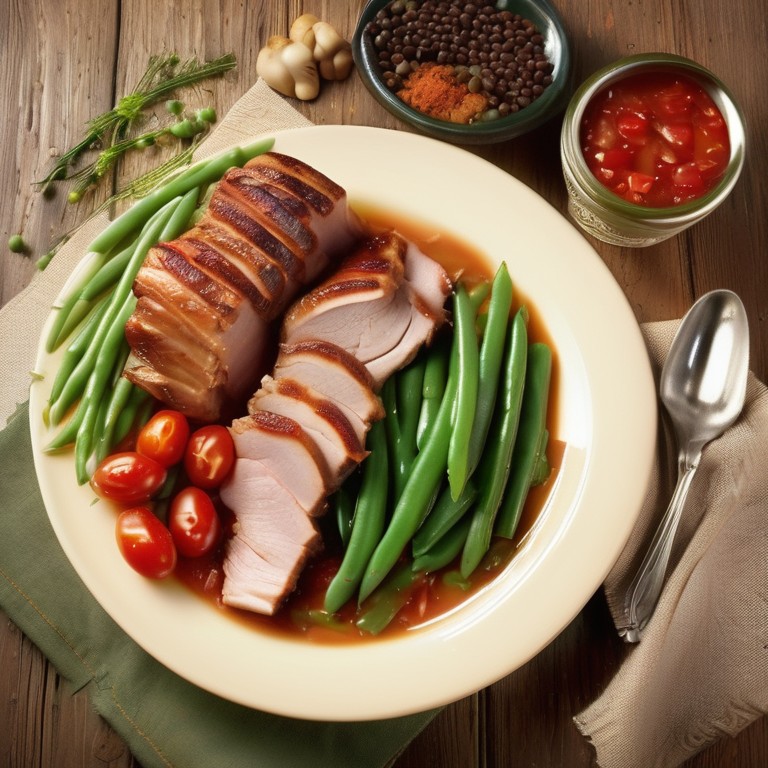 Rôti de Porc avec Légumes et Pâtes - Mr. Cook