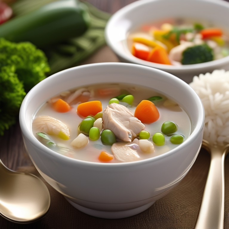 Hearty Vegetable and Chicken Rice Soup - Mr. Cook