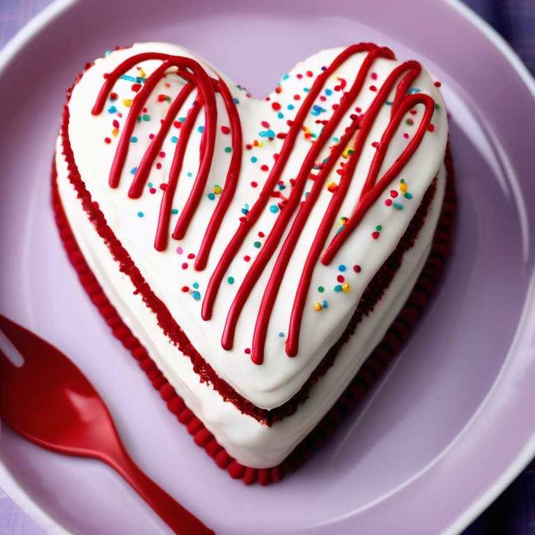 Valentine's Day Heart-Shaped Red Velvet Cake - Mr. Cook