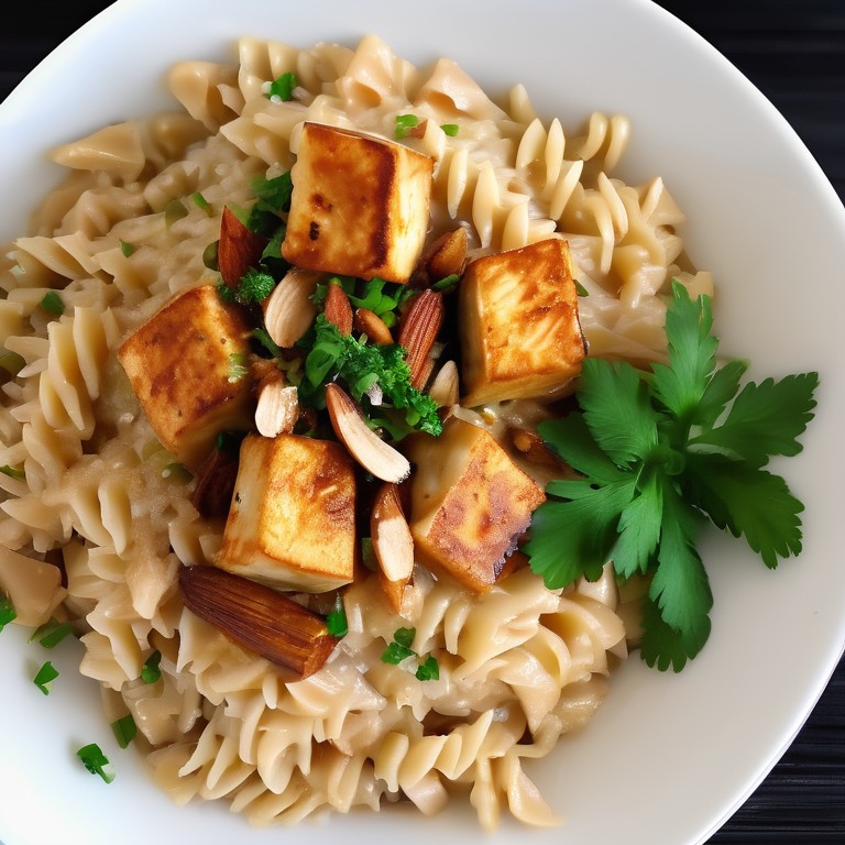 Creamy Tofu Pasta with Sweet Potato Oatmeal Rice - Mr. Cook