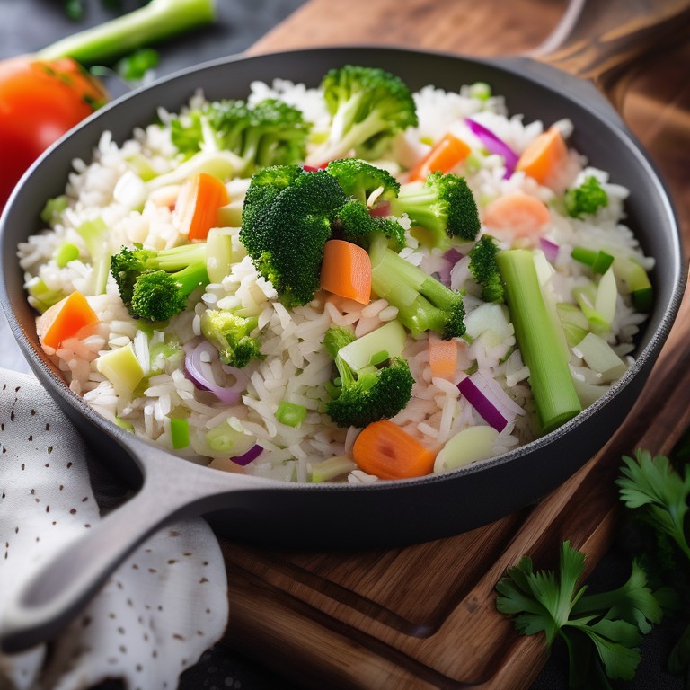 Cremige Gemüse-Reis-Pfanne mit Parmesan - Mr. Cook