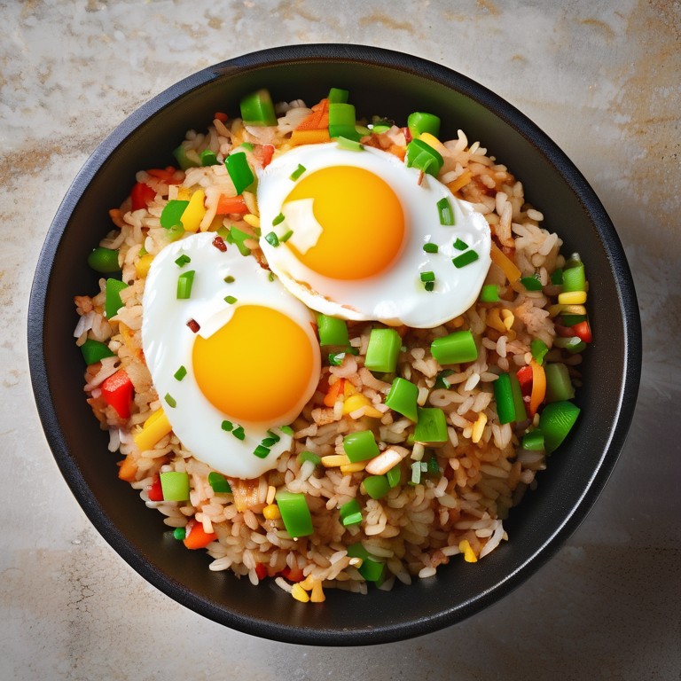 Spicy Egg Fried Rice - Mr. Cook