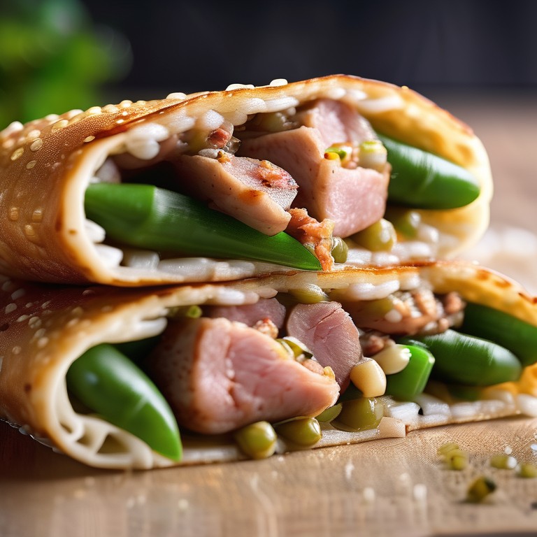 Tapioca Recheada com Calabresa, Vagem e Atum - Mr. Cook