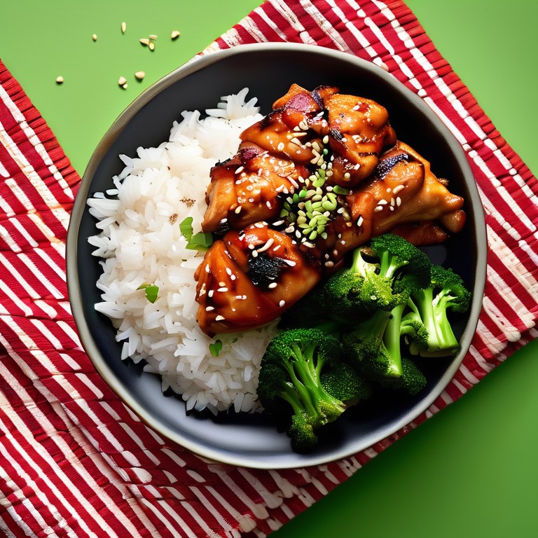 Spicy Sriracha Chicken with Fragrant Basmati Rice and Garlicky Broccoli ...
