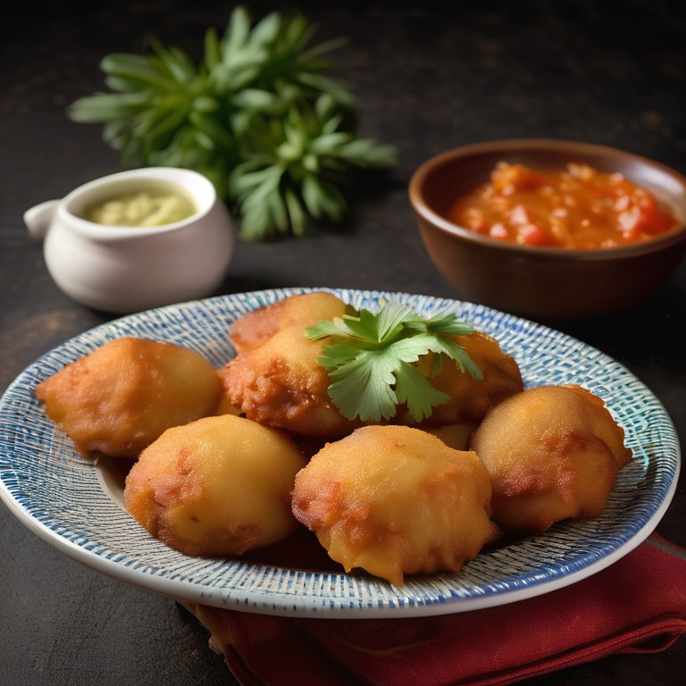 Buñuelos de Yuca con Pollo y Flor de Izote - Mr. Cook