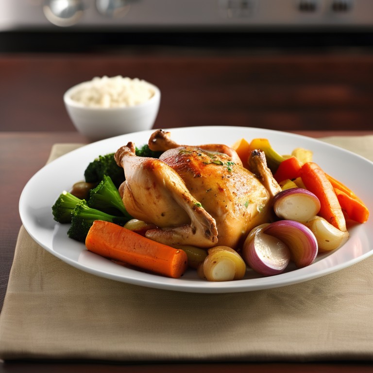 Pollo y Verduras Asadas - Mr. Cook