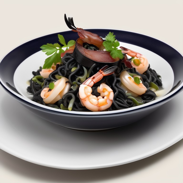 Massa com Tinta de Polvo e Camarão - Mr. Cook