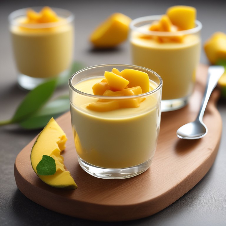 Creamy Mango Pudding - Mr. Cook
