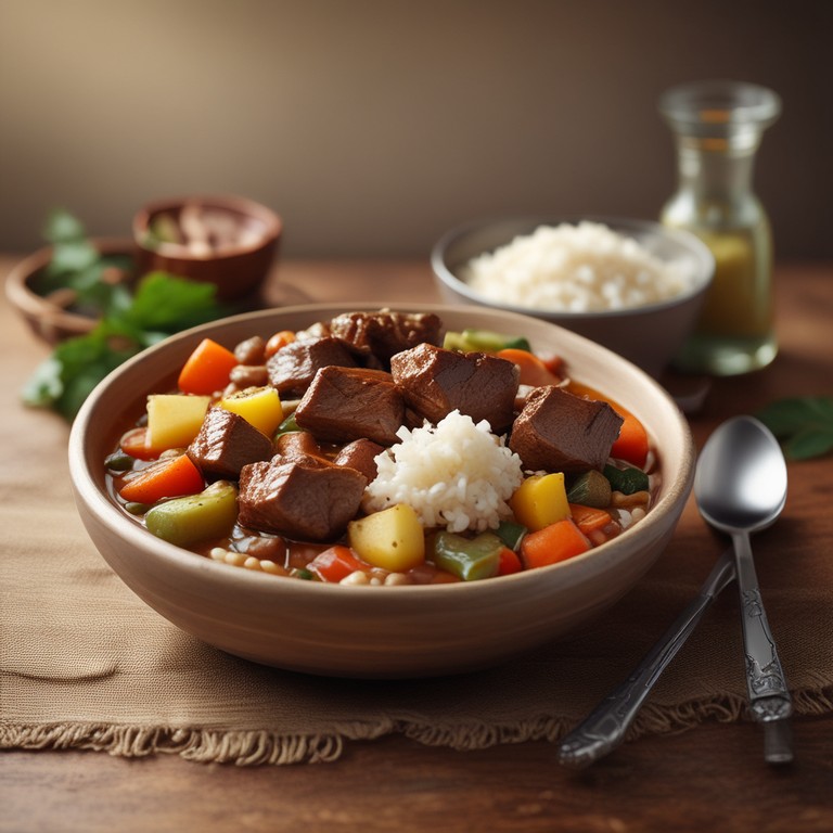 Ragoût de viande avec riz et légumes au four - Mr. Cook