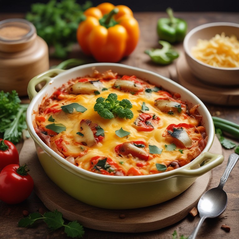 Cheesy Potato Capsicum Bake - Mr. Cook