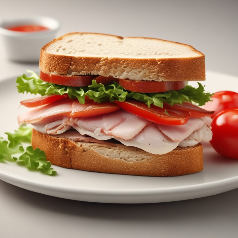 Sándwich de Bacon, Atún y Pavo con Tomate - Mr. Cook