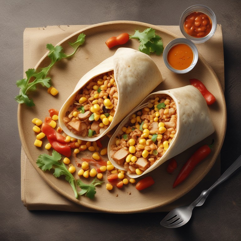 Cheesy Quorn Wrap with Sweetcorn and Paprika - Mr. Cook
