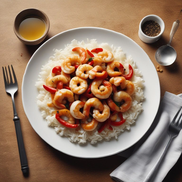 Crevette Sauté aux Noix de Cajou et Riz - Mr. Cook