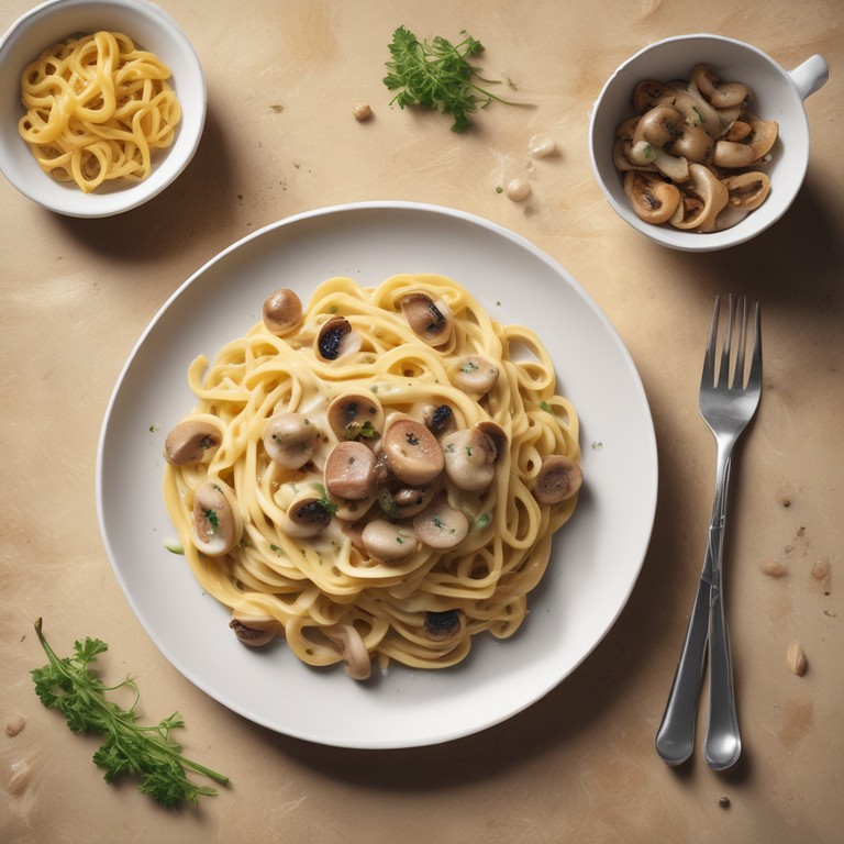 Creamy Carbonara with Mushrooms - Mr. Cook