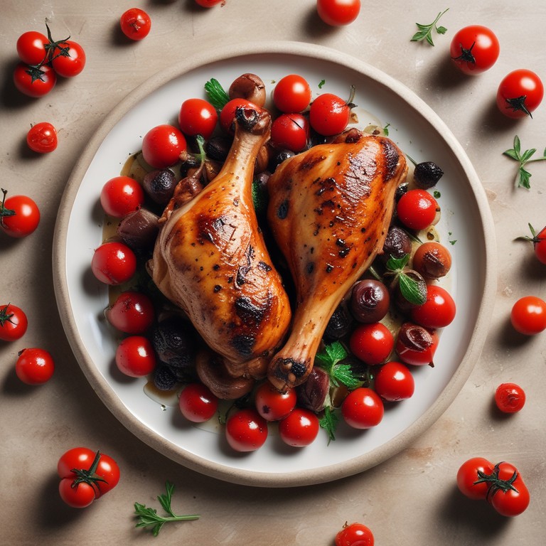 Balsamic Glazed Chicken Drumsticks with Roasted Cherry Tomatoes - Mr. Cook