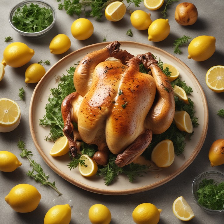 Succulent Lemon Herb Roasted Chicken - Mr. Cook