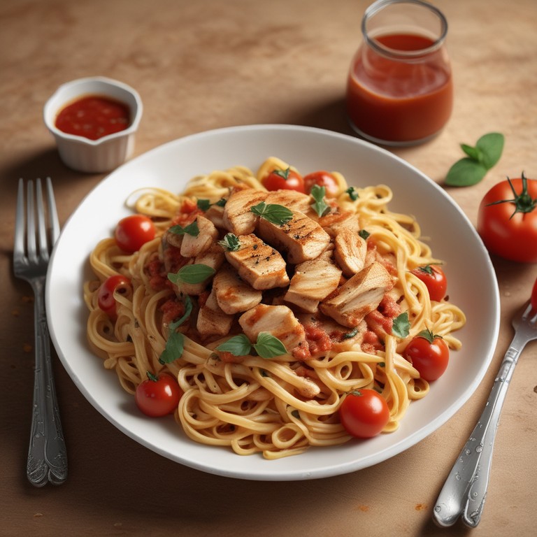 Pasta Integral con Pollo a la Parrilla y Salsa de Tomate Ligera - Mr. Cook