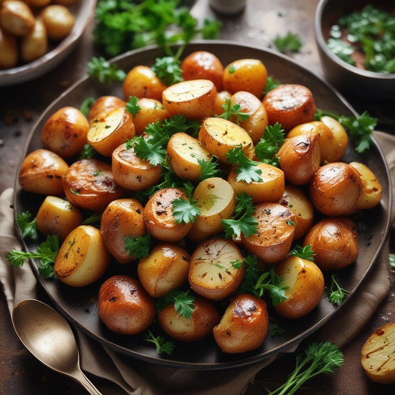 Crispy Garlic Roasted Potatoes - Mr. Cook
