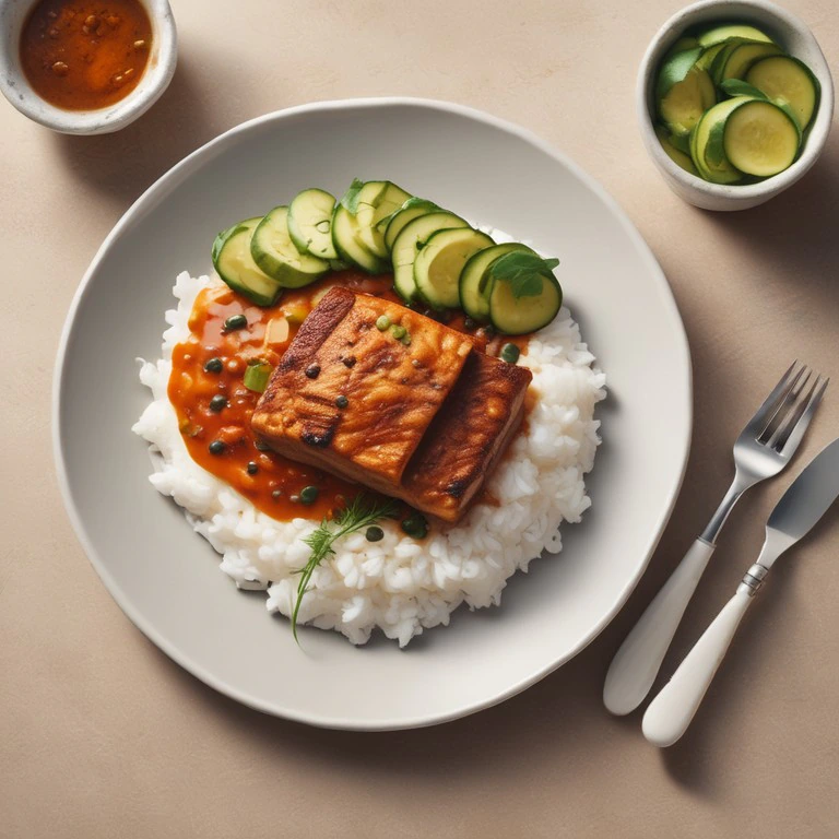 Filete de Pirarucú en Salsa de Uchuva con Arroz y Guarnición de ...