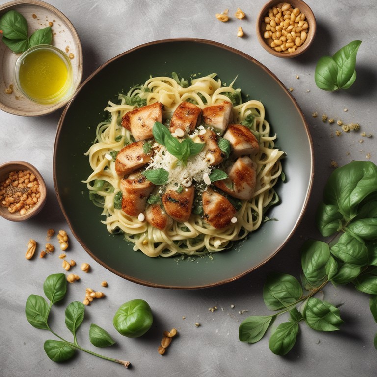 Pechuga de Pollo con Pasta al Pesto - Mr. Cook