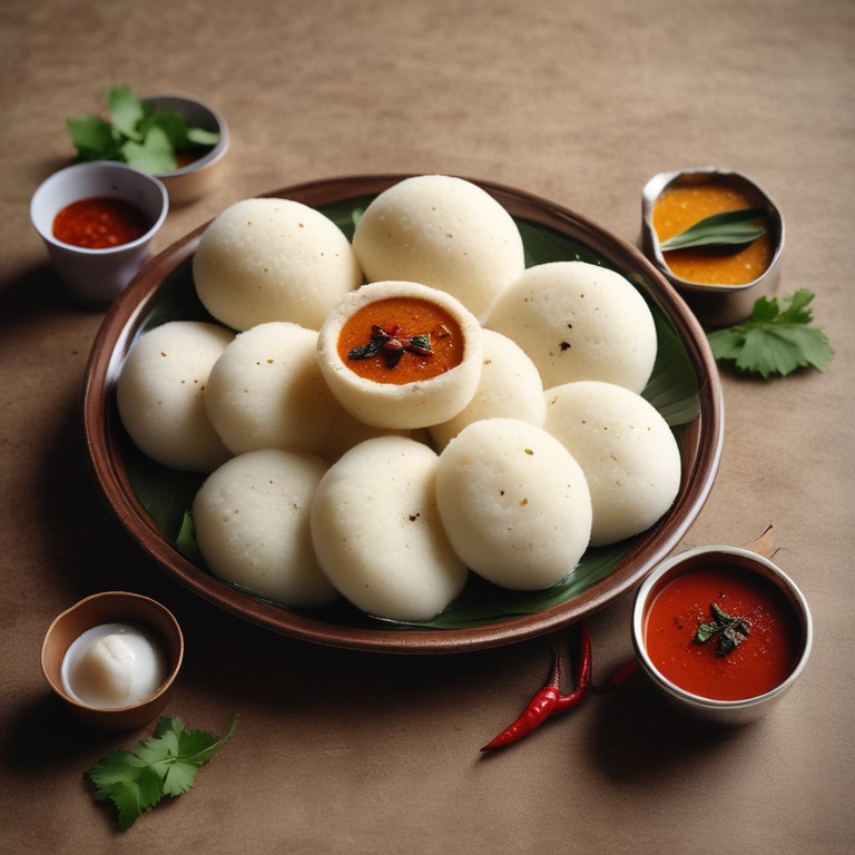 Homemade Idli with Spicy Schezwan Chutney - Mr. Cook