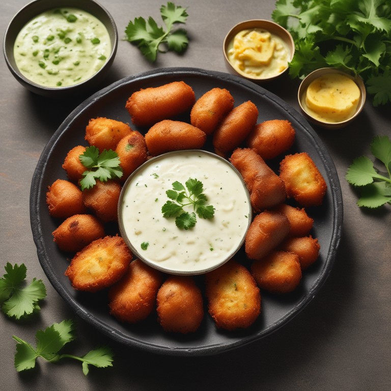 Crispy Bajji with Creamy Curd Dip - Mr. Cook
