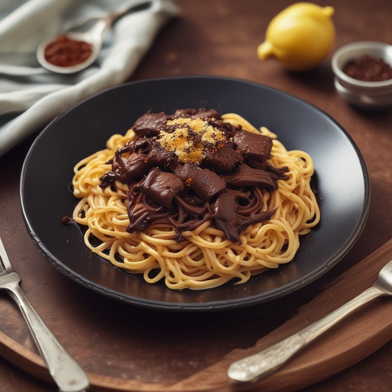 Spiced Clove Chocolate Lemon Cheese Pasta - Mr. Cook
