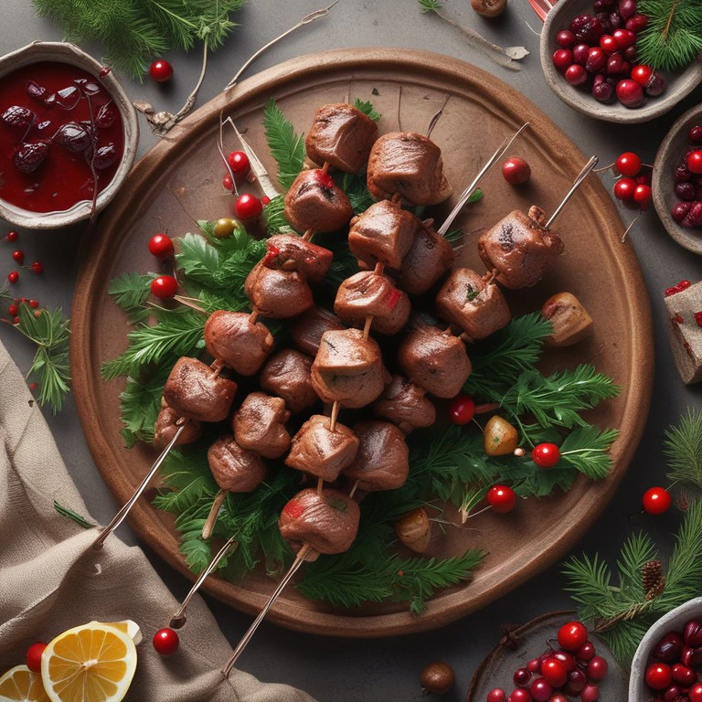 Festive Lamb Kebab with Cranberry Glaze - Mr. Cook