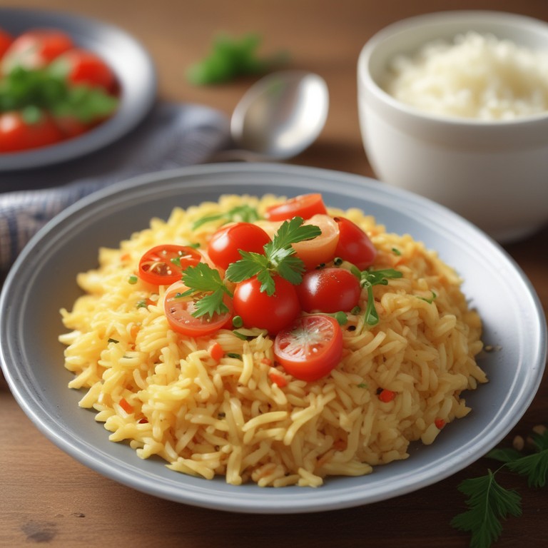 Savory Potato Onion Rice with Tomato - Mr. Cook