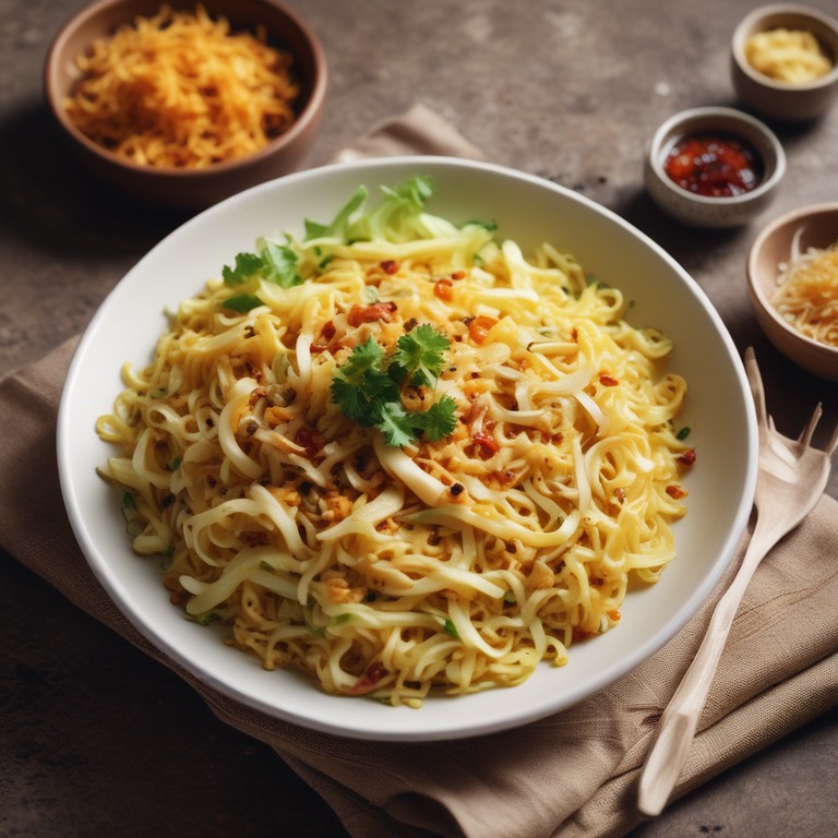 Spicy Maggi Noodles with Cabbage and Onion - Mr. Cook