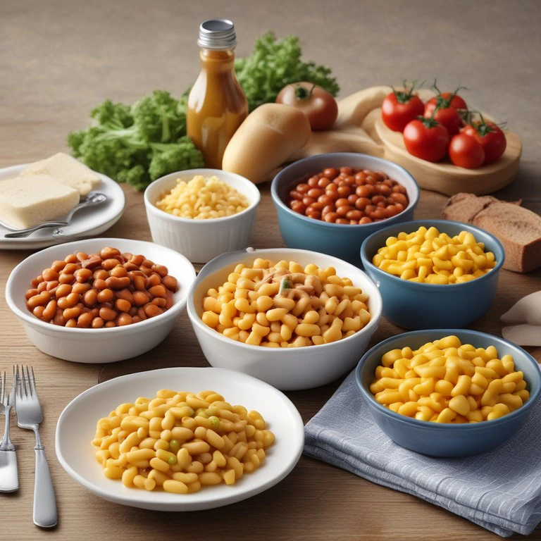 Ultimate Comfort Meal: Cheesy Mac n' Cheese with Baked Beans and ...