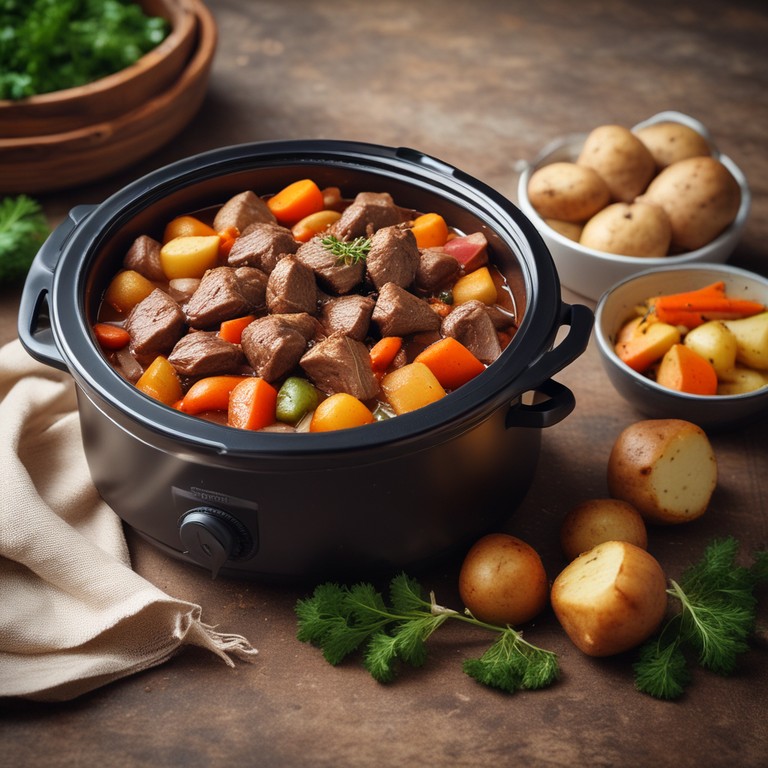 Slow Cooker Beef Stew with Vegetables and Potatoes - Mr. Cook