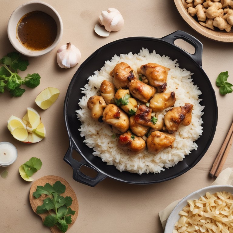 Ginger Garlic Chicken Rice - Mr. Cook