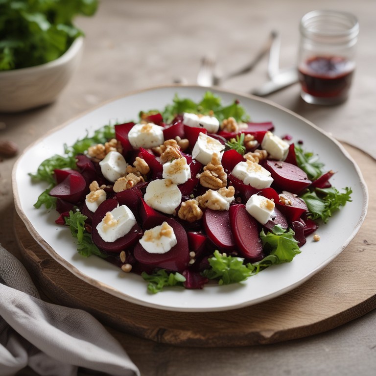 Roasted Beet Salad with Goat Cheese and Walnuts - Mr. Cook