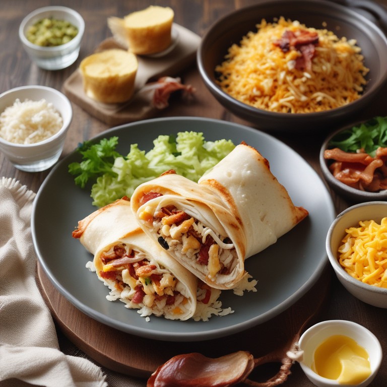 Cheesy Chicken and Bacon Rice Wraps - Mr. Cook