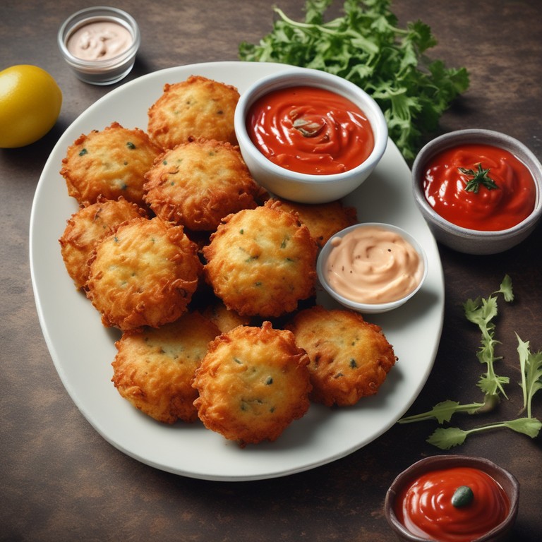 Crispy Onion Fritters with Tomato Dip - Mr. Cook