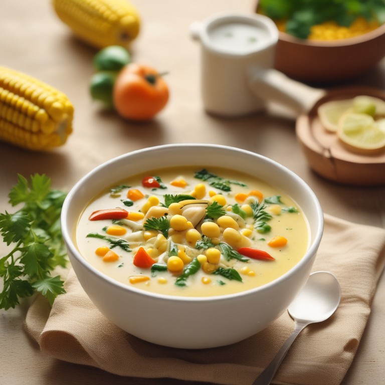 Creamy Sweet Corn and Maggie Soup - Mr. Cook