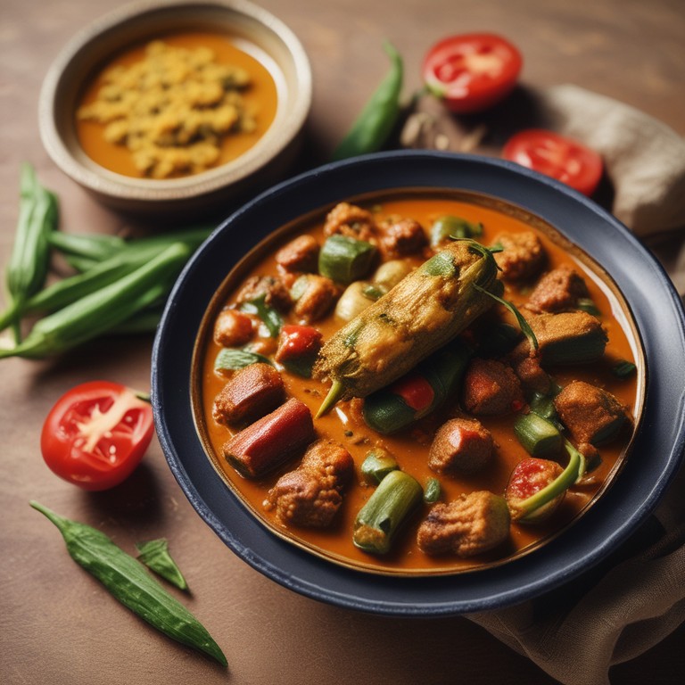 Stuffed Okra Curry - Mr. Cook