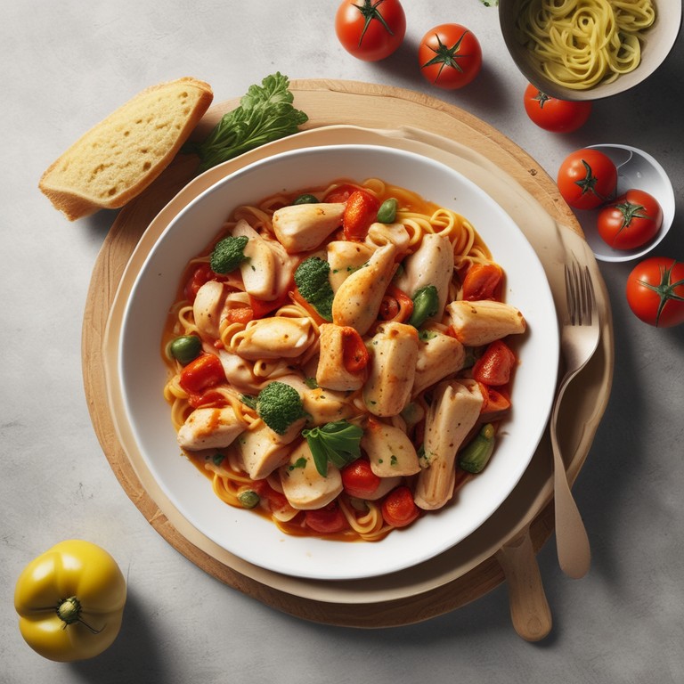 Pollo Pasta con Verduras - Mr. Cook