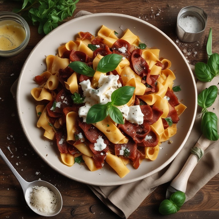 Pappardelles aux Lardons et Stracciatella au Basilic - Mr. Cook