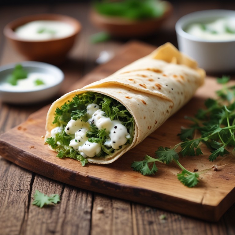Lavash with Cheese, Herbs, and Sauce - Mr. Cook