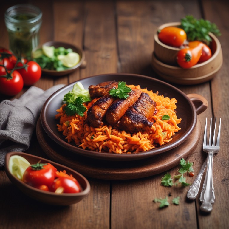 Nigerian Jollof Rice with Spicy Grilled Chicken - Mr. Cook