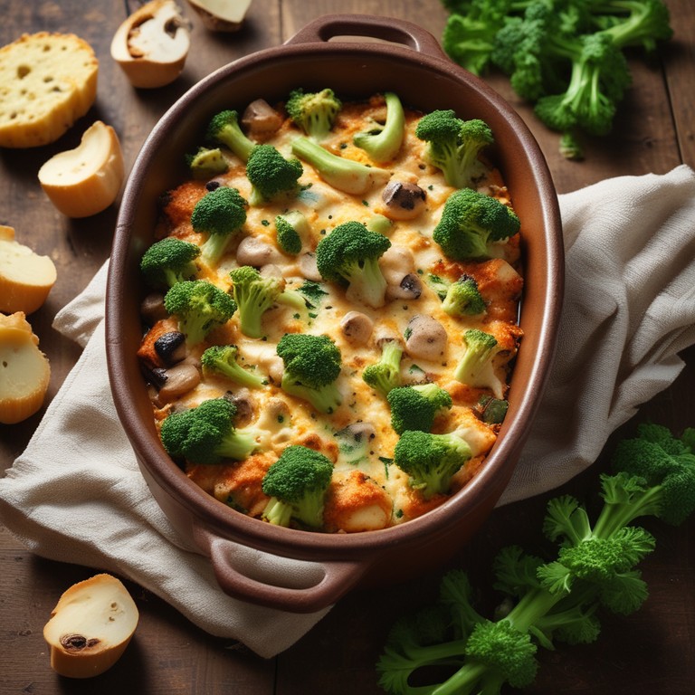 Cheesy Broccoli and Paneer Bake with Mushrooms - Mr. Cook