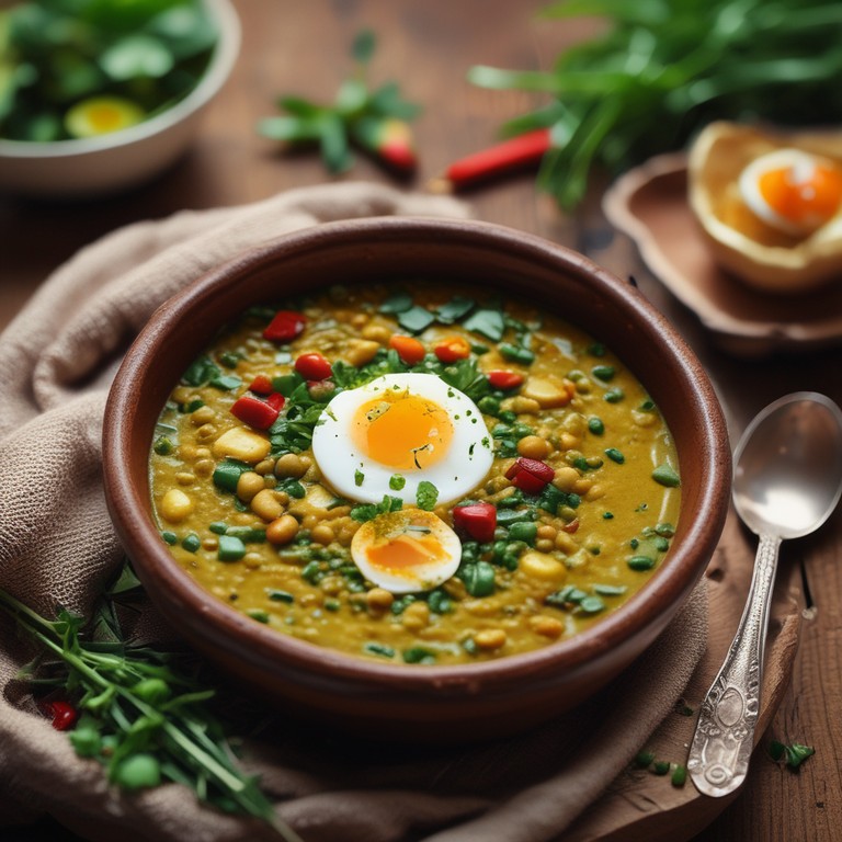 Spicy Green Gram Dhal with Egg - Mr. Cook