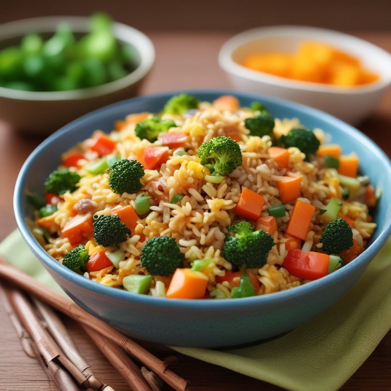Colorful Vegetable Fried Rice with Egg - Mr. Cook