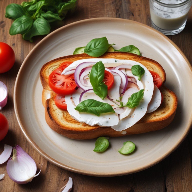 Sourdough Toast with Cream Cheese, Tomatoes, and Garlic - Mr. Cook