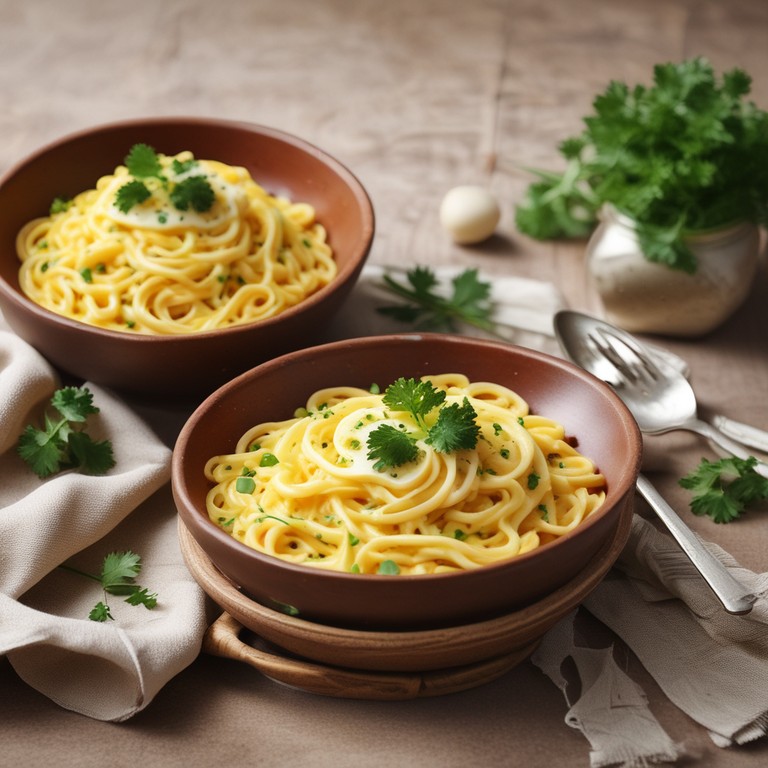 Fideos con Huevo y Salsa Cremosa - Mr. Cook