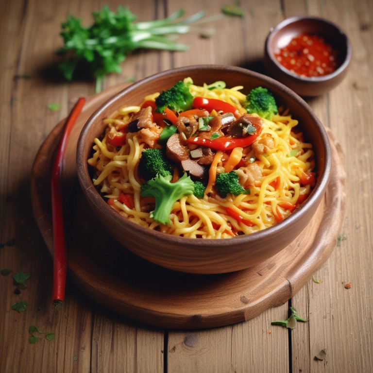Maggi Noodles with Savory Vegetable Sauce - Mr. Cook