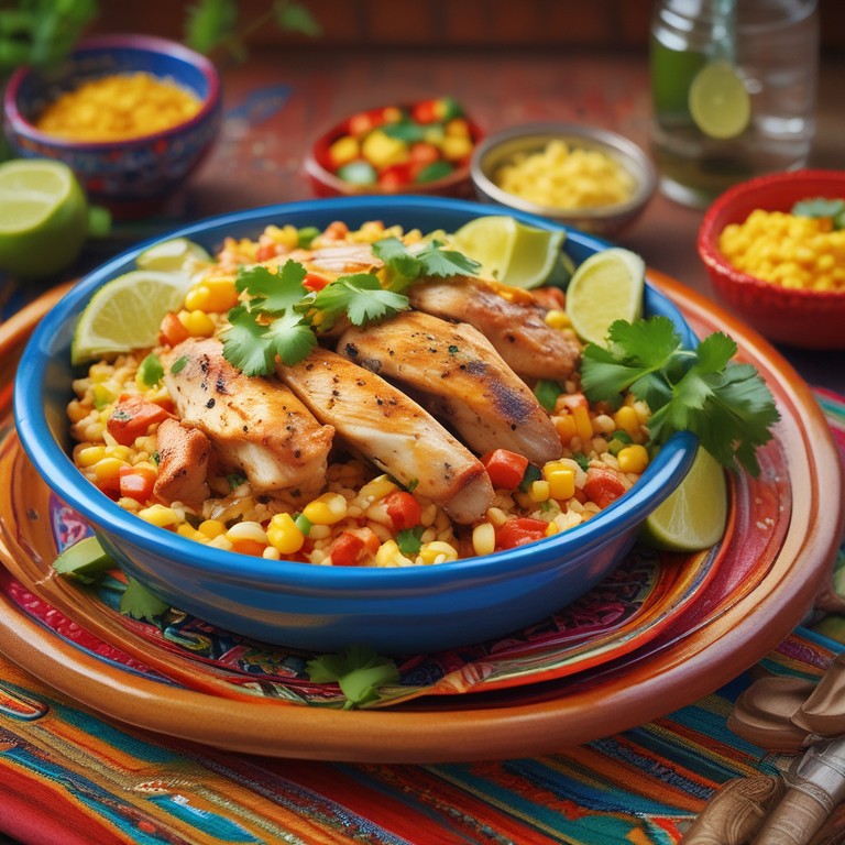 Pollo a la Mexicana con Arroz y Maíz - Mr. Cook