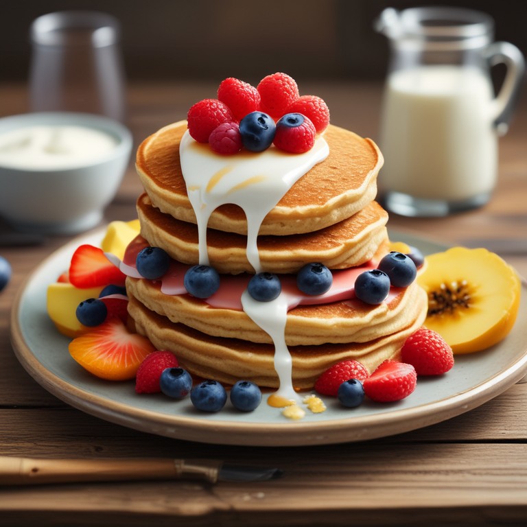 Hot Cakes de Avena y Fruta con Yogur - Mr. Cook